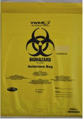 RSC - eStore. Yellow Biohazard Bag 24" x 36" with temperature indicator